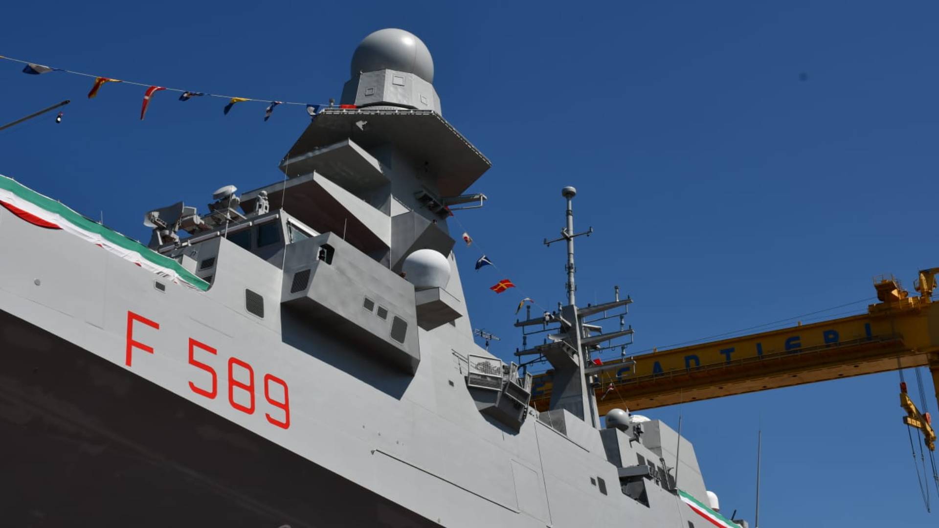 Varo per la nuova Fregata missilistica “Emilio Bianchi” (F589), decima unità del programma FREMM ...