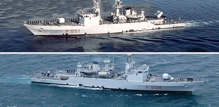 Ultimo ammaina bandiera delle corvette Minerva e Sibilla - Marina Militare