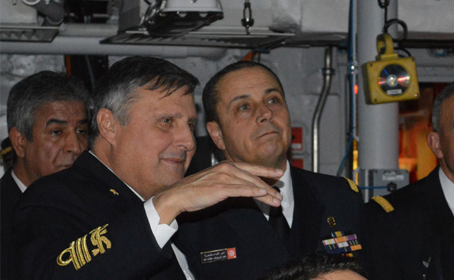 Tunis. The Commander in Chief of the Italian Fleet meets the Chief of ...