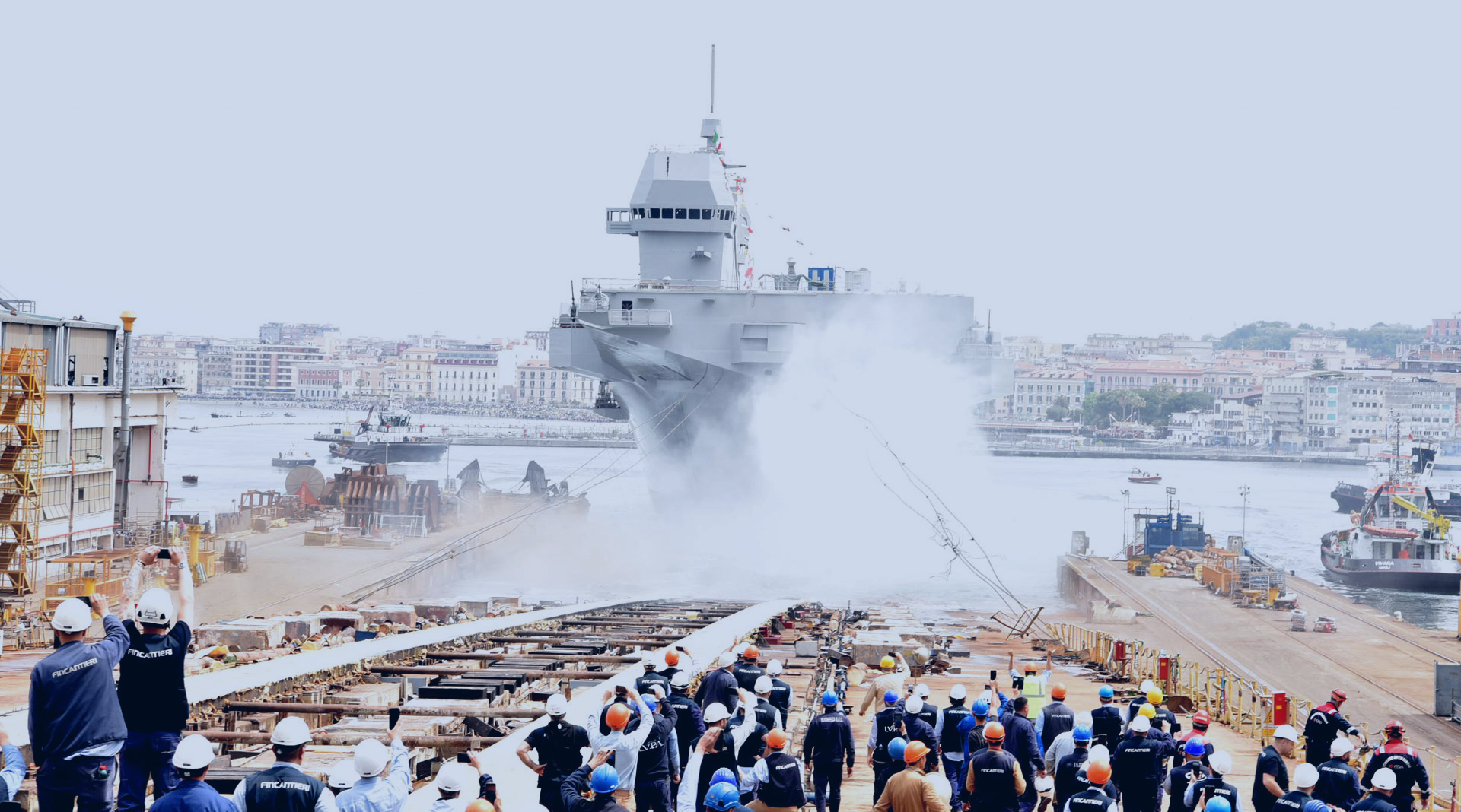 Launch of LHD Trieste, the Italian Navy new Amphibious Assault Ship ...