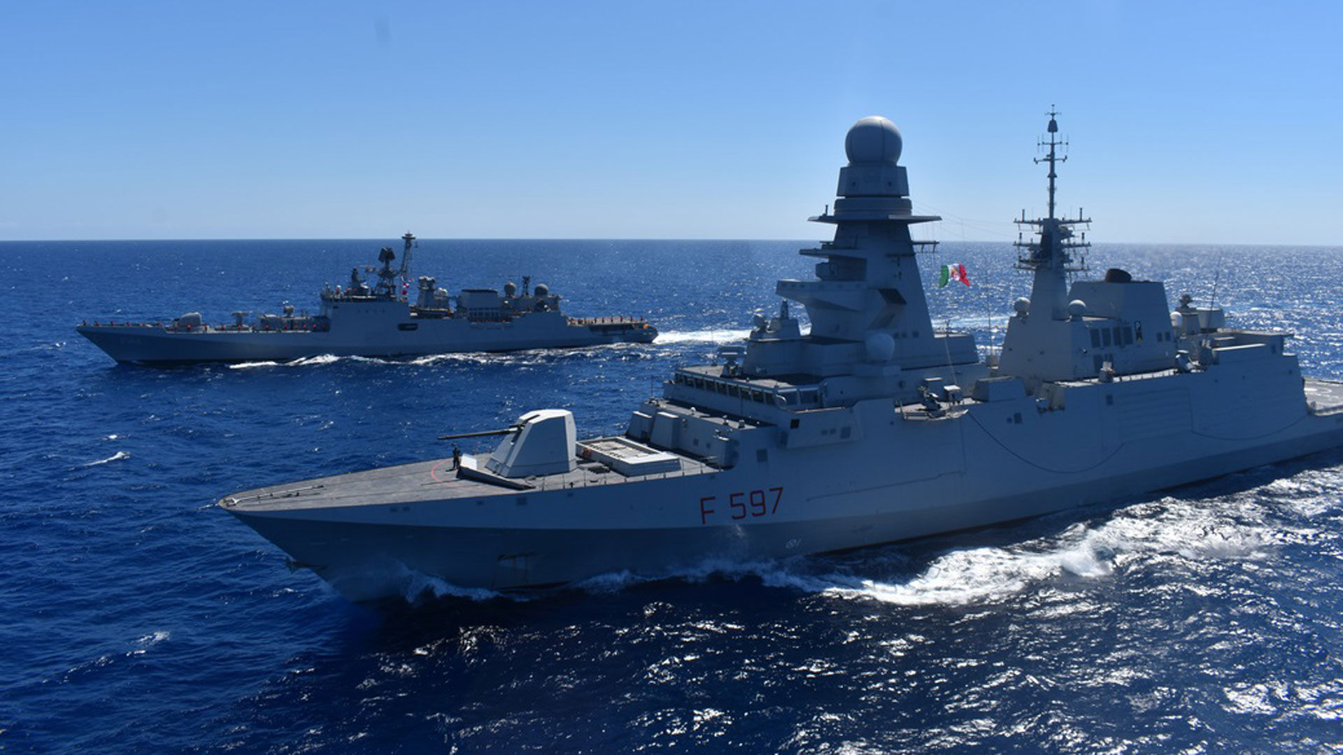 Italian FREMM Frigate Antonio Marceglia exercises with Indian Navy’s ...