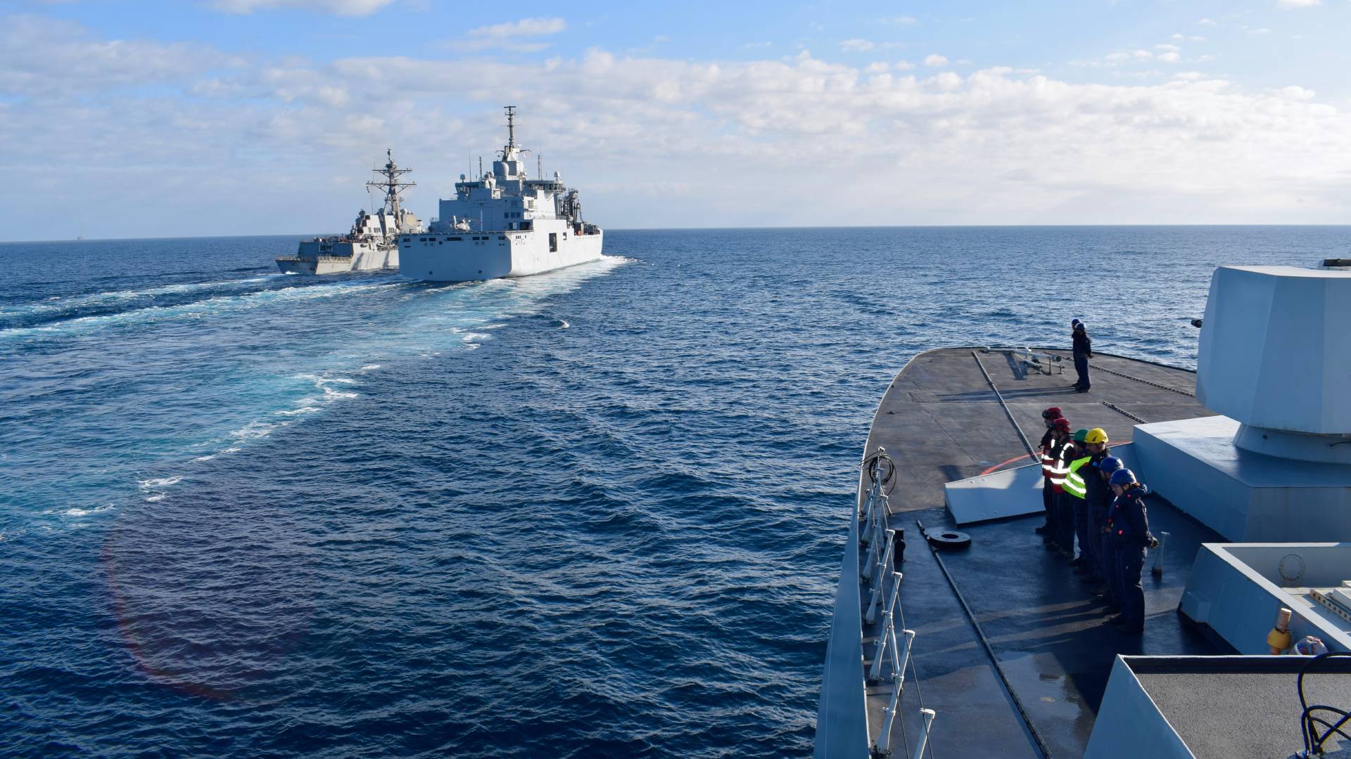 Nave Fasan inizia l’integrazione con la Marine Nationale - Marina Militare