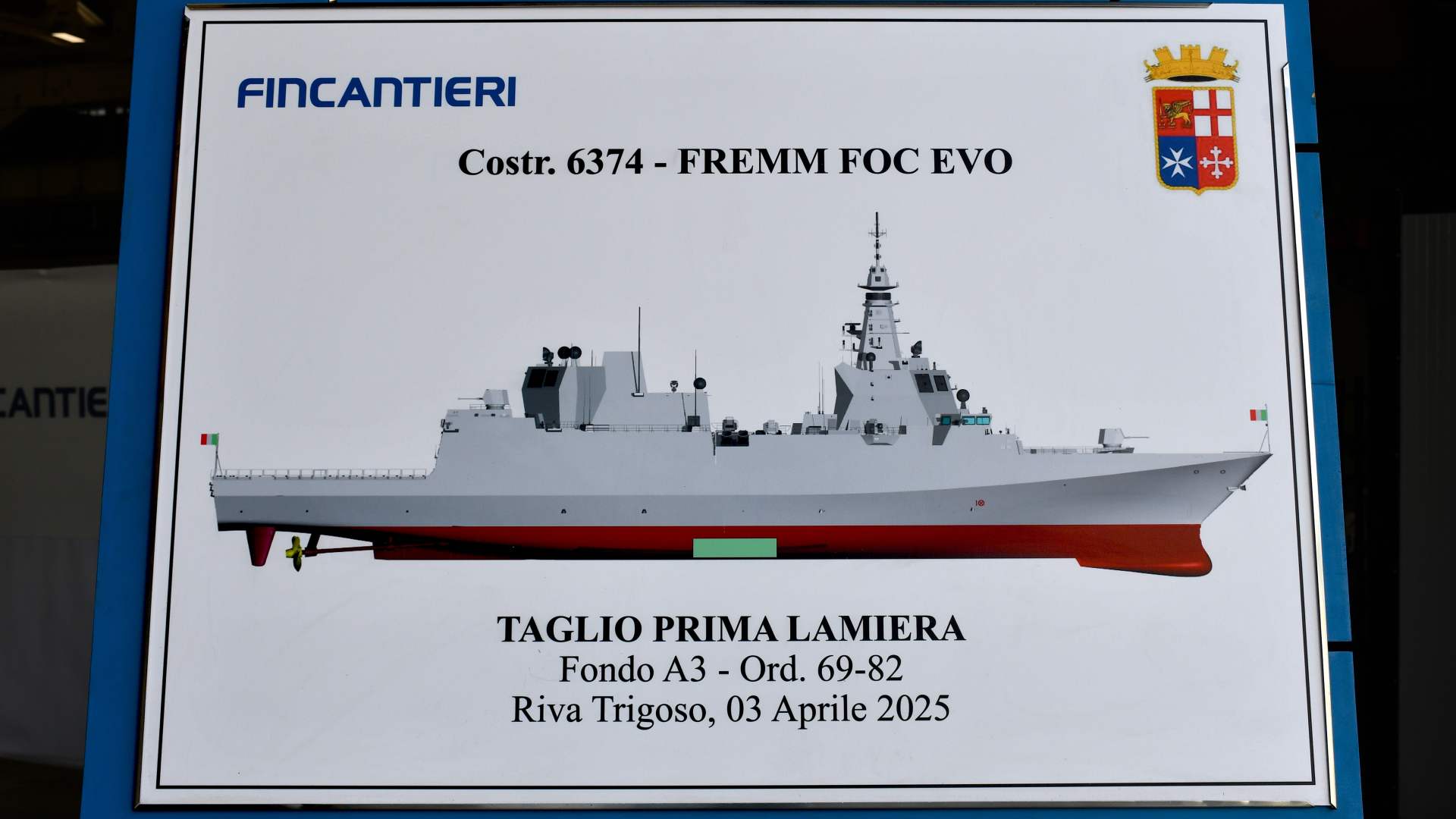 Al via la costruzione della Capo Classe delle nuove fregate FREMM di ...