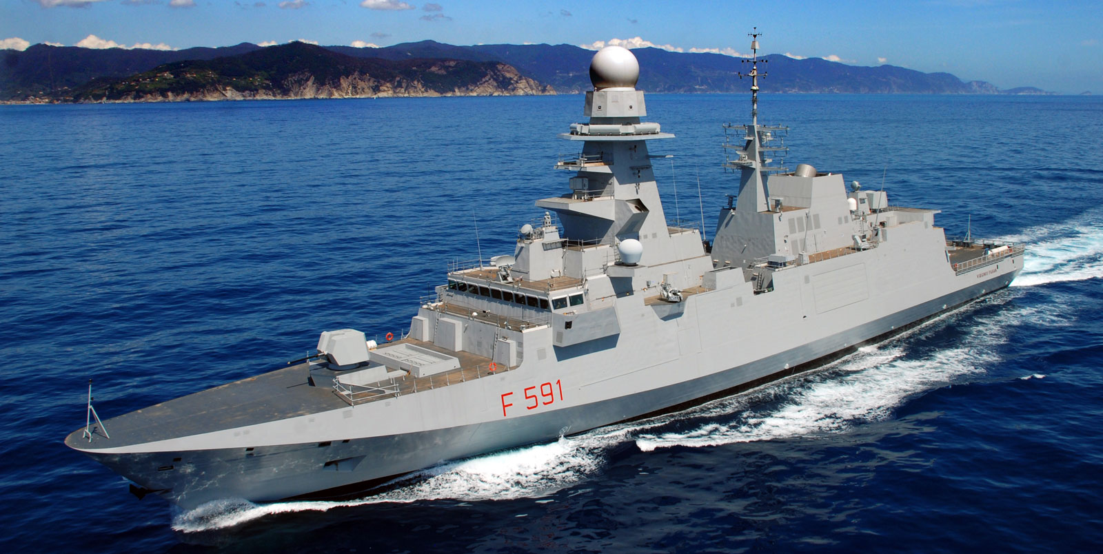 Nave Virginio Fasan (F591), FREMM frigate of the Italian Navy ...